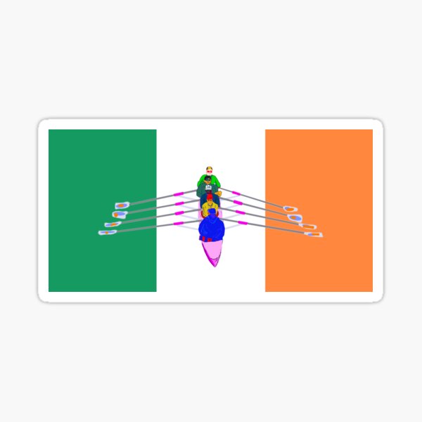"Rowers Rowing on Irish Flag" Sticker for Sale by images2delight ...