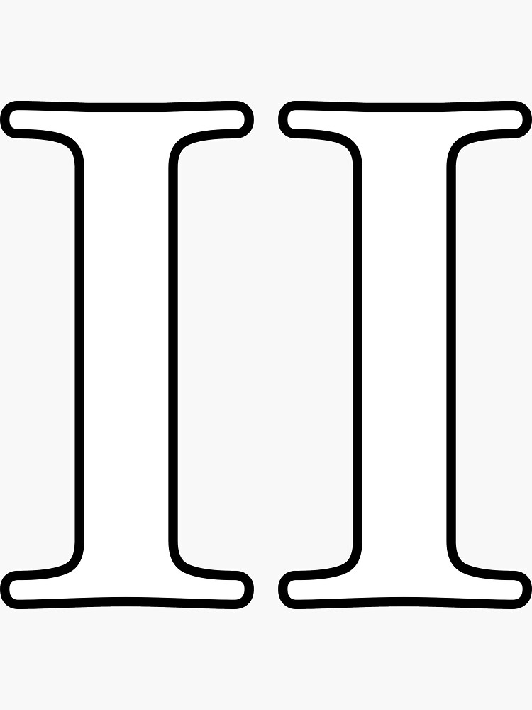 "Roman Numeral 2 II Alt" Sticker for Sale by Numerica | Redbubble