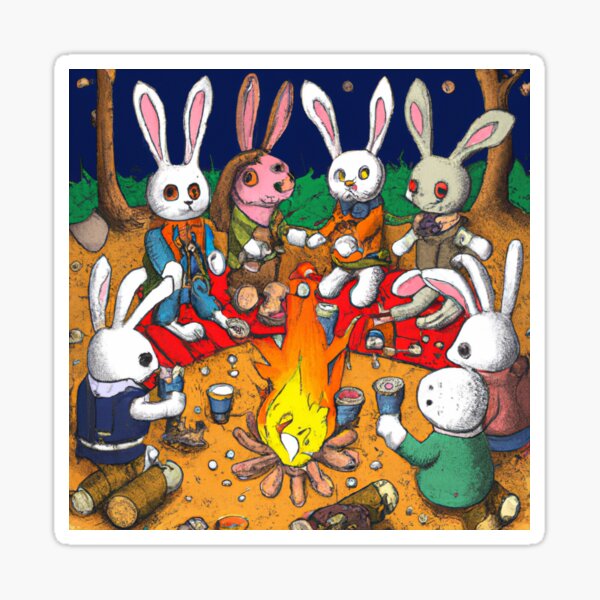 "A little bunny hangout" Sticker for Sale by GravestoneHeart | Redbubble