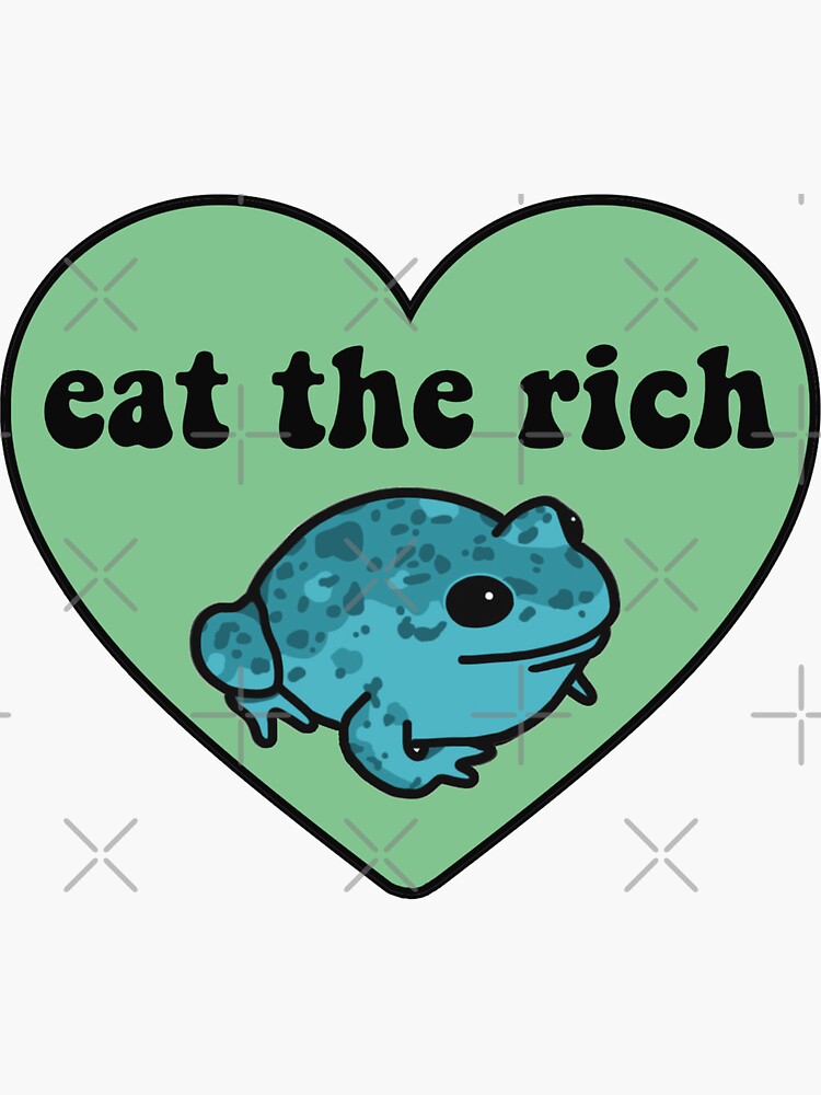 "Eat The Rich Frog 3" Sticker for Sale by melouker | Redbubble