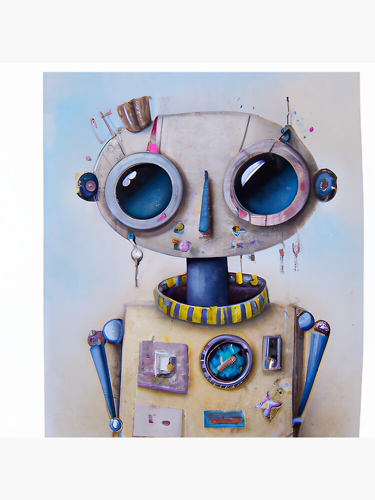 "AI-generated Dobby-like steampunk collage robot dripping with jewels ...