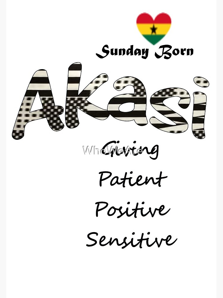 Lámina fotográfica «Domingo nacido nombre femenino de Ghana 'Akasi' en ...