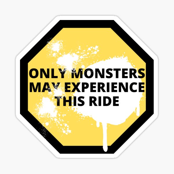 "Monster Lovers Warning Sticker" Sticker for Sale by AshenIris | Redbubble