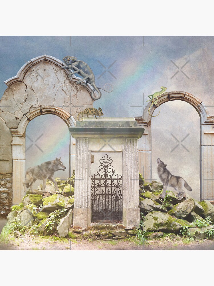 "The Wolf Gate" Sticker for Sale by fineart2017 | Redbubble