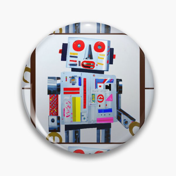 "AI-generated shiny metal robot with quizzical look on its face" Pin ...