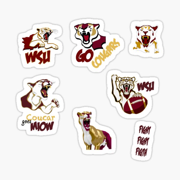 "WSU Cougars Pack" Sticker for Sale by NaomiGTZP | Redbubble