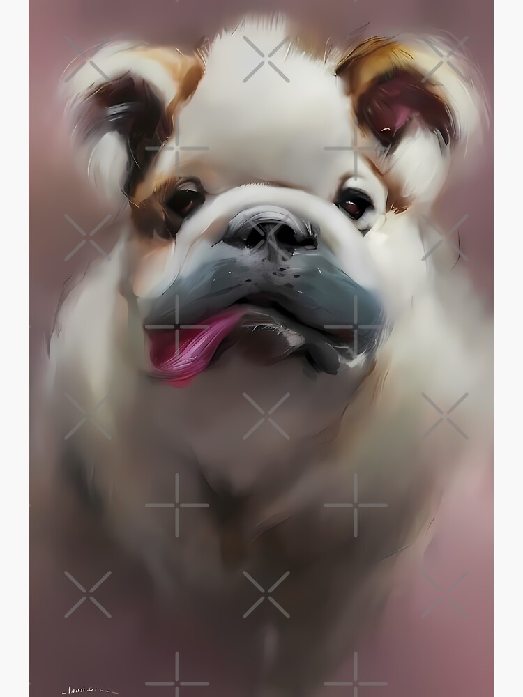 "Doggo with his tongue out" Poster for Sale by BigBrainArtwork | Redbubble