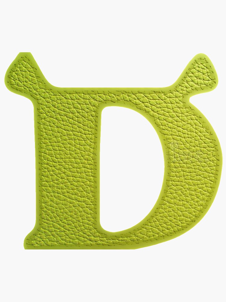 "Shrek Letter D Name" Sticker for Sale by DMoney9 | Redbubble