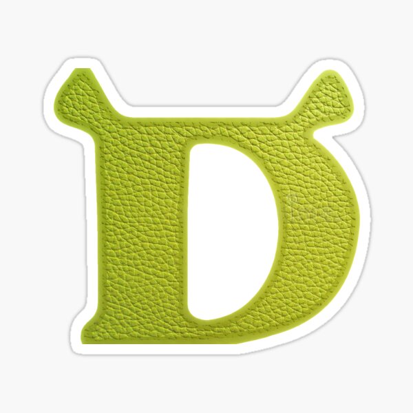 "Shrek Letter D Name" Sticker for Sale by DMoney9 | Redbubble