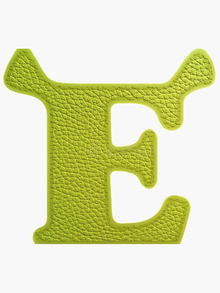 Pegatina for Sale con la obra «Shrek Letra E Nombre» de DMoney9 | Redbubble