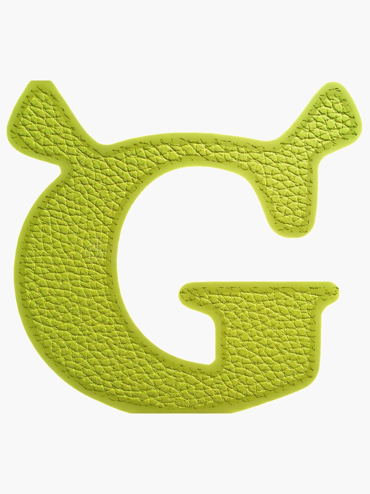 "Shrek Letter G Name" Sticker for Sale by DMoney9 | Redbubble