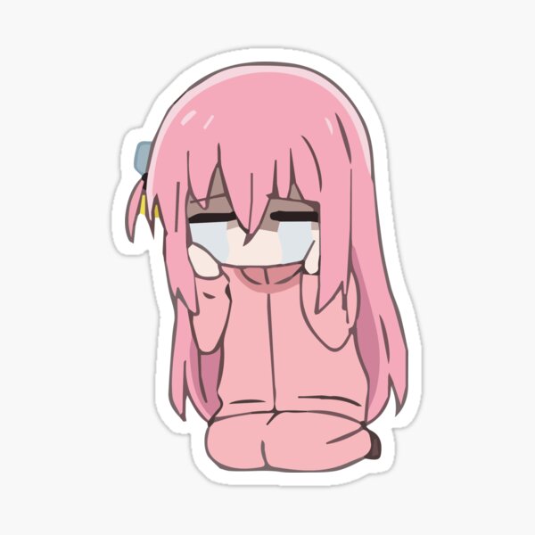 Hitori Gotou Bocchi The Rock Crying Sticker For Sale By Dradxv