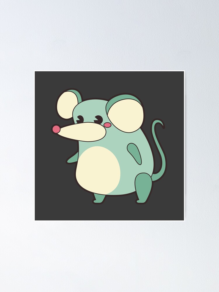 "Rat-A-Tat-Tat Green Chunky Rat" Poster for Sale by GypsyGarou | Redbubble