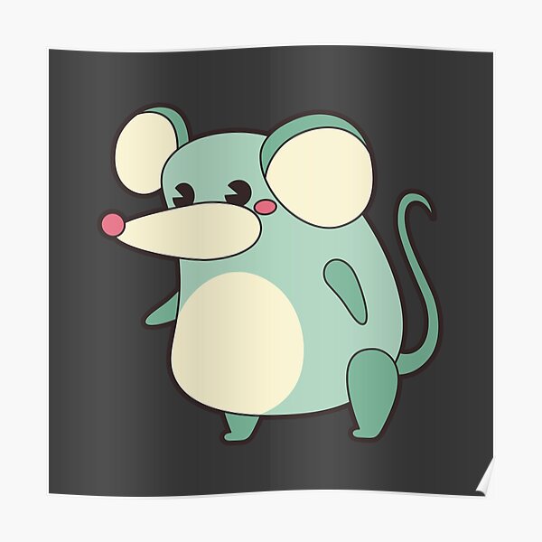 "Rat-A-Tat-Tat Green Chunky Rat" Poster for Sale by GypsyGarou | Redbubble