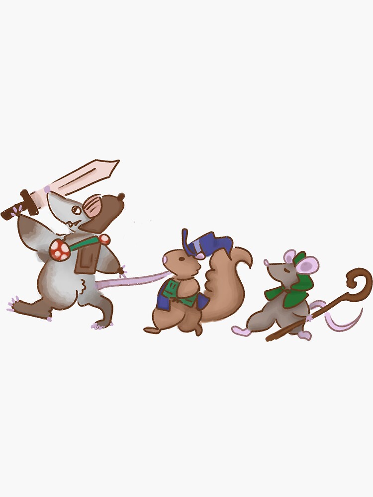 "Marching rodent boys" Sticker for Sale by randrart | Redbubble
