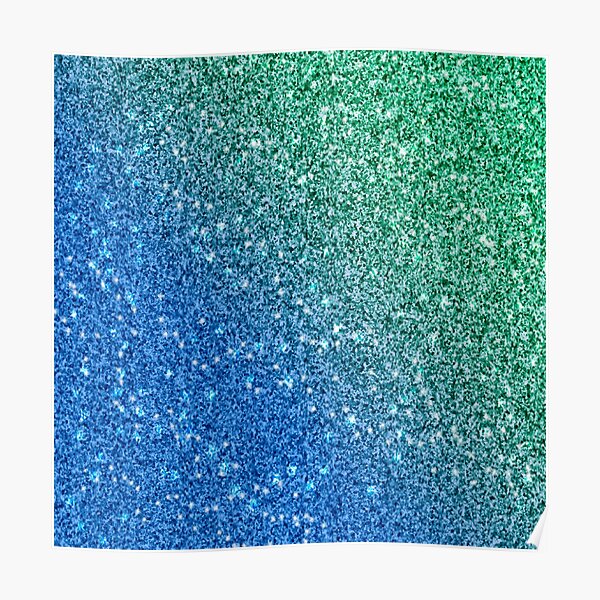 "green blue gradient glitter background" Poster for Sale by ...