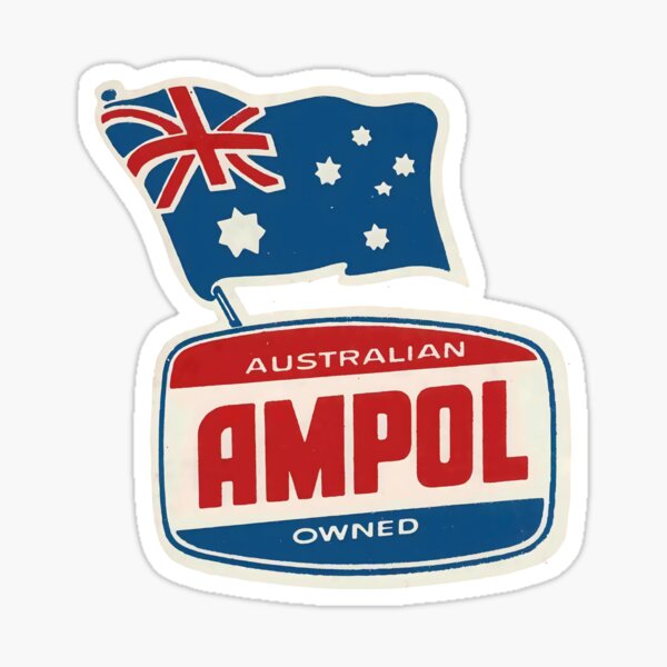 "Ampol Petrol Oil Retro Vintage Logo Australian flag" Sticker for Sale ...