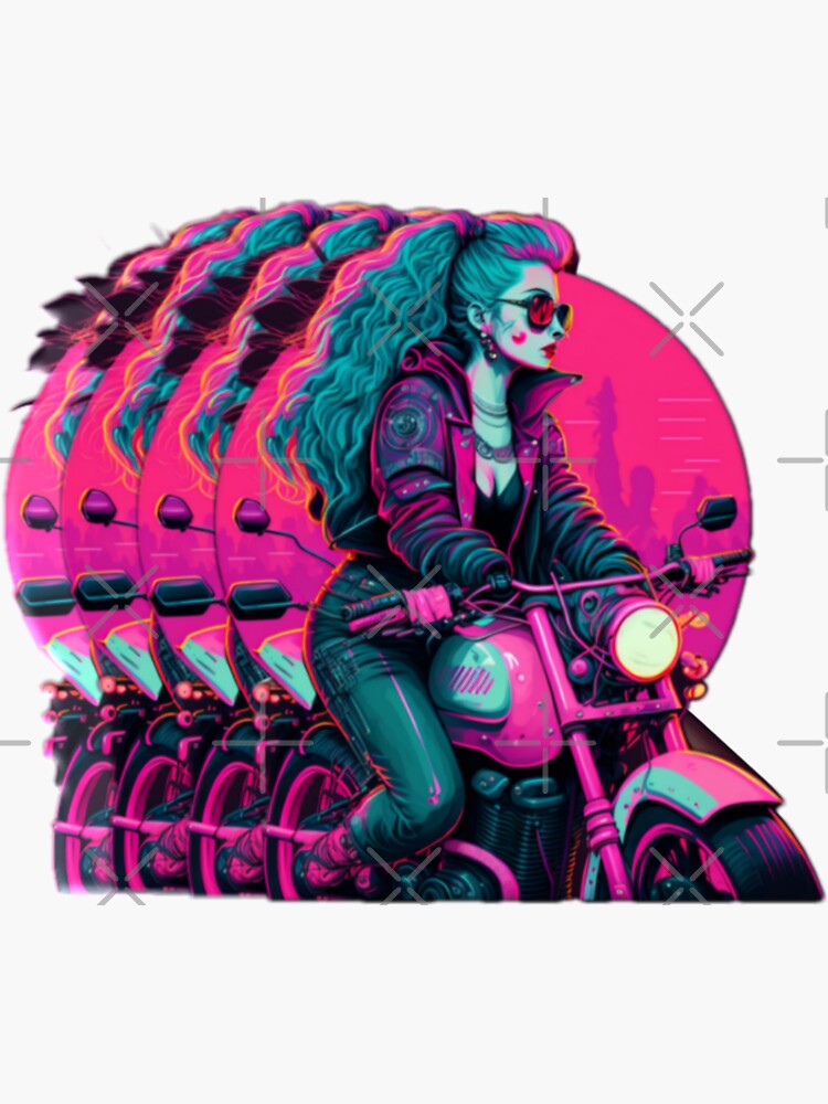 "Bike rider girl" Sticker for Sale by MYMKAE1 | Redbubble
