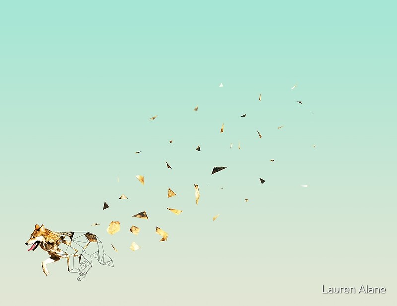 "Fragmented Wolf" by Lauren Alane | Redbubble