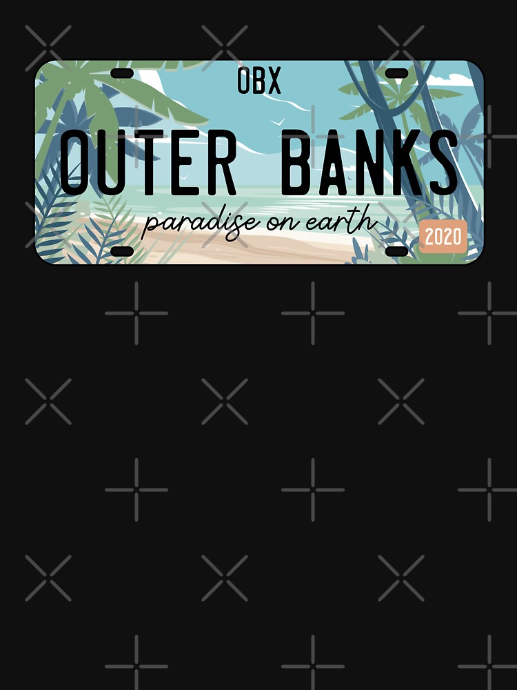 OBX License Plate (OBX) | Active T-Shirt sold by Gallery Martha's ...