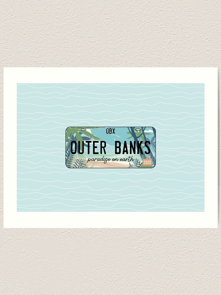 "Outer Banks License Plate (Outer Banks)" Art Print for Sale by ...