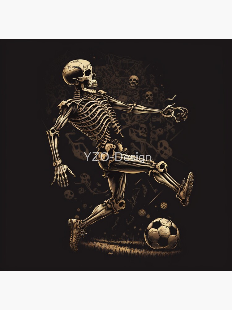 "Skeleton Soccer player, Football Funny art" Sticker for Sale by YZO ...