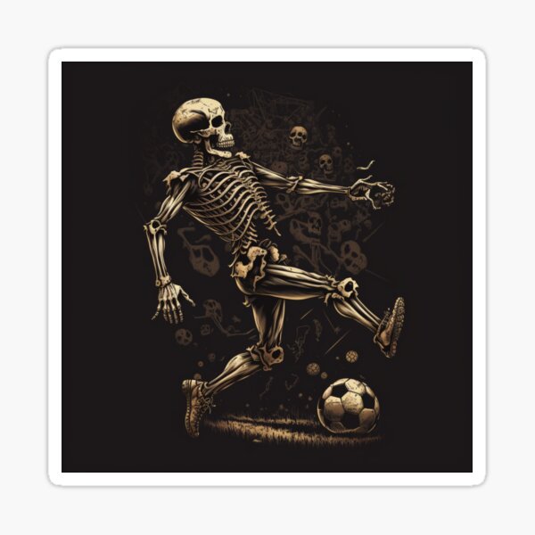 "Skeleton Soccer player, Football Funny art" Sticker for Sale by YZO ...