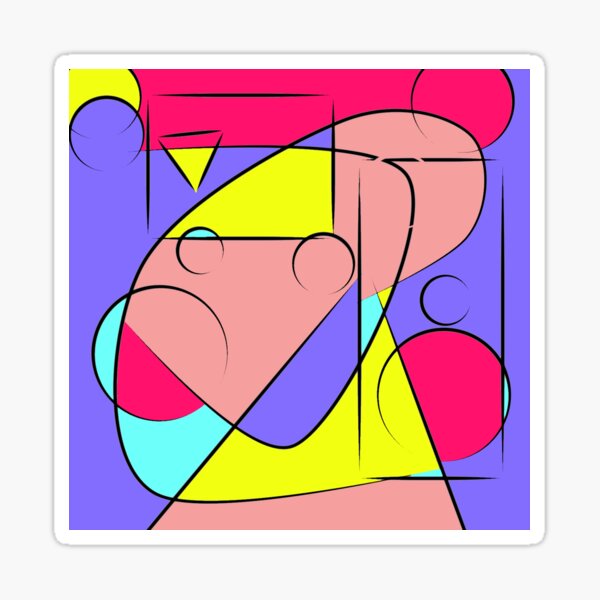"Colorful Madness" Sticker for Sale by VintageSiren25 | Redbubble
