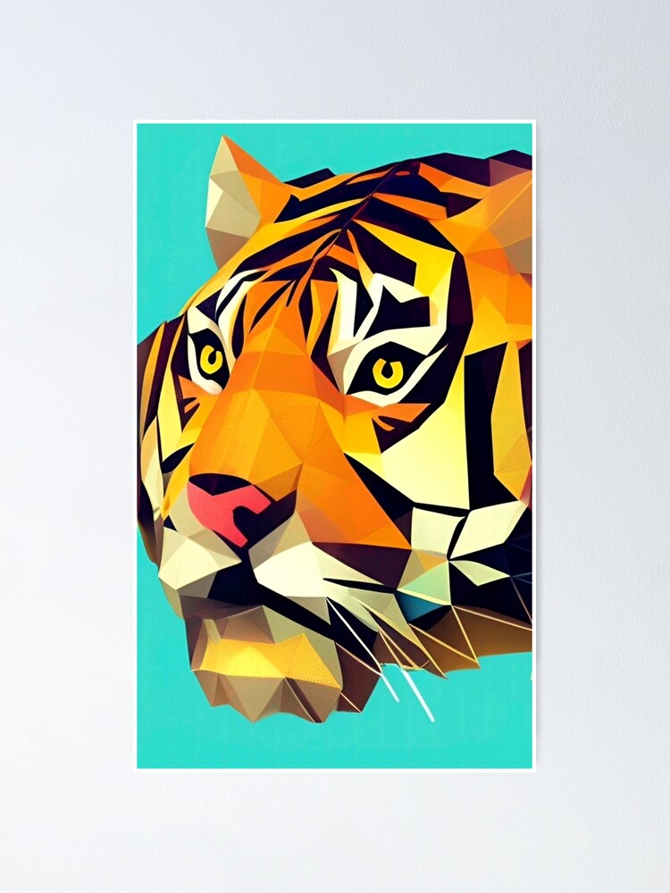"Abstract Tiger Face Art" Poster for Sale by Bunzzi | Redbubble