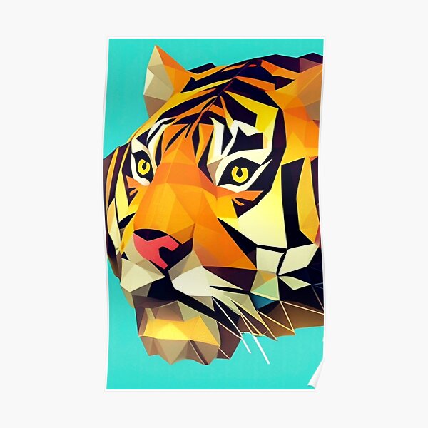 "Abstract Tiger Face Art" Poster for Sale by Bunzzi | Redbubble