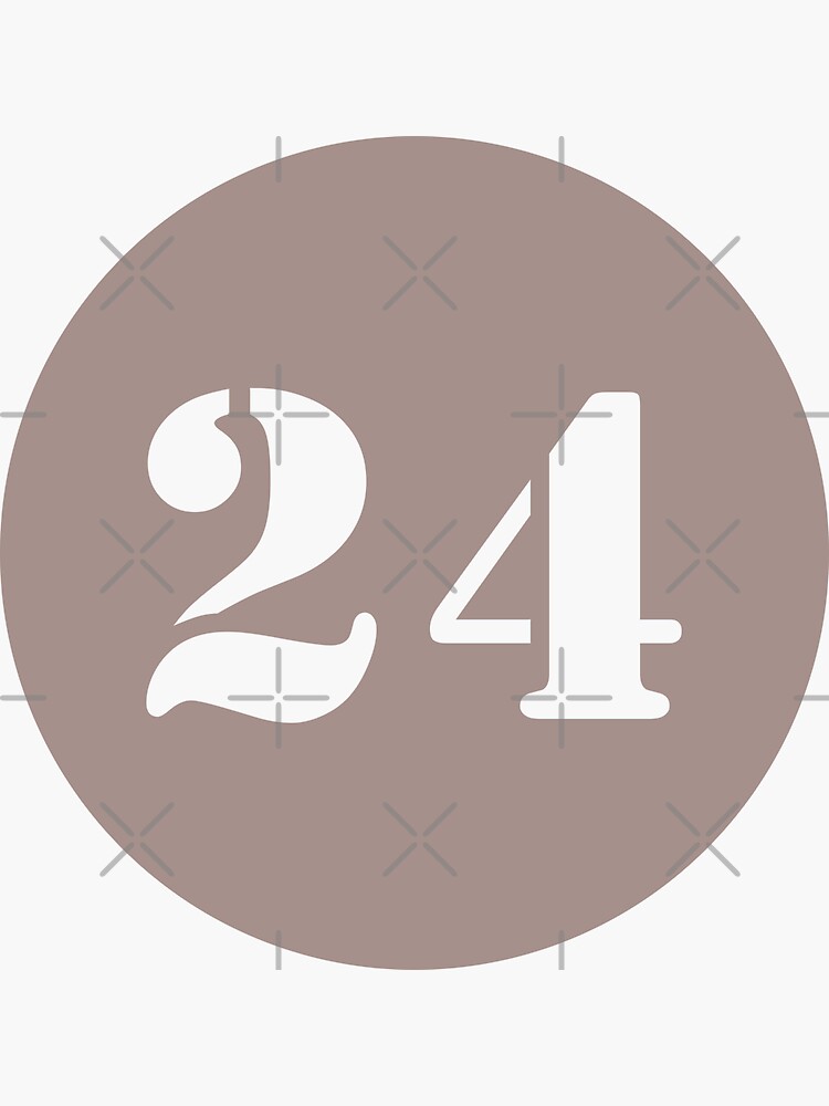 Pegatina «Número veinticuatro (24) en Khakis Circle» de SimpleModernSVG ...