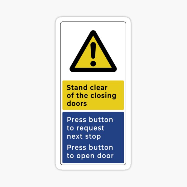 "Stand Clear" Sticker for Sale by Green-over-red | Redbubble