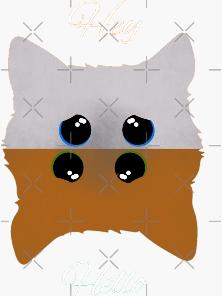 "Cats hey hello new design animals " Sticker for Sale by madjid33333 ...