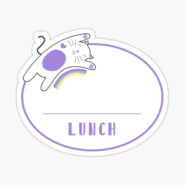 "Cute Cat This Lunch Belongs To Puffinka #06" Sticker for Sale by ...