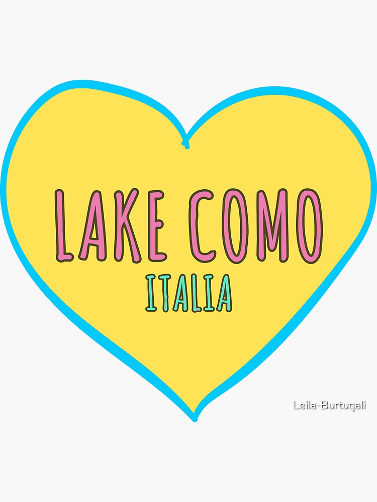 "Lake Como" Sticker for Sale by Leila-Burtuqali | Redbubble