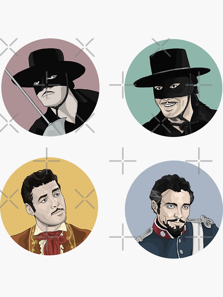 "Zorro sticker pack" Sticker for Sale by PheaDesign | Redbubble