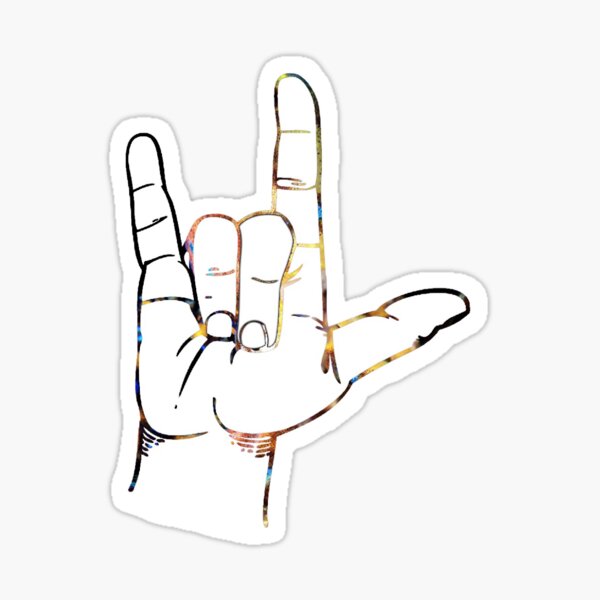 "ILY Hand" Sticker for Sale by Thomas-Reid2045 | Redbubble