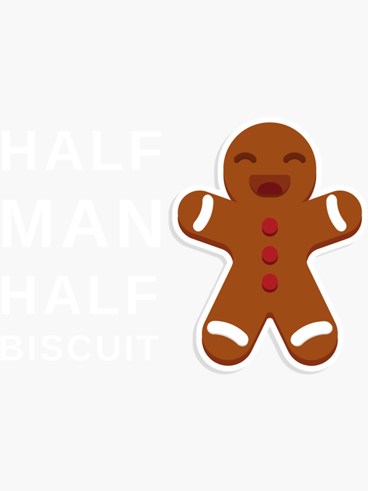 "Half man half biscuit" Sticker for Sale by poppetcrafts | Redbubble