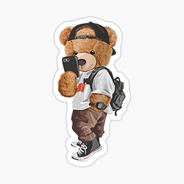 "Modern Millenial Teddy" Sticker for Sale by jatin31 | Redbubble