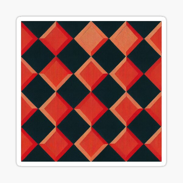"Terracotta Diagonal Checkers" Sticker for Sale by Patternifico | Redbubble