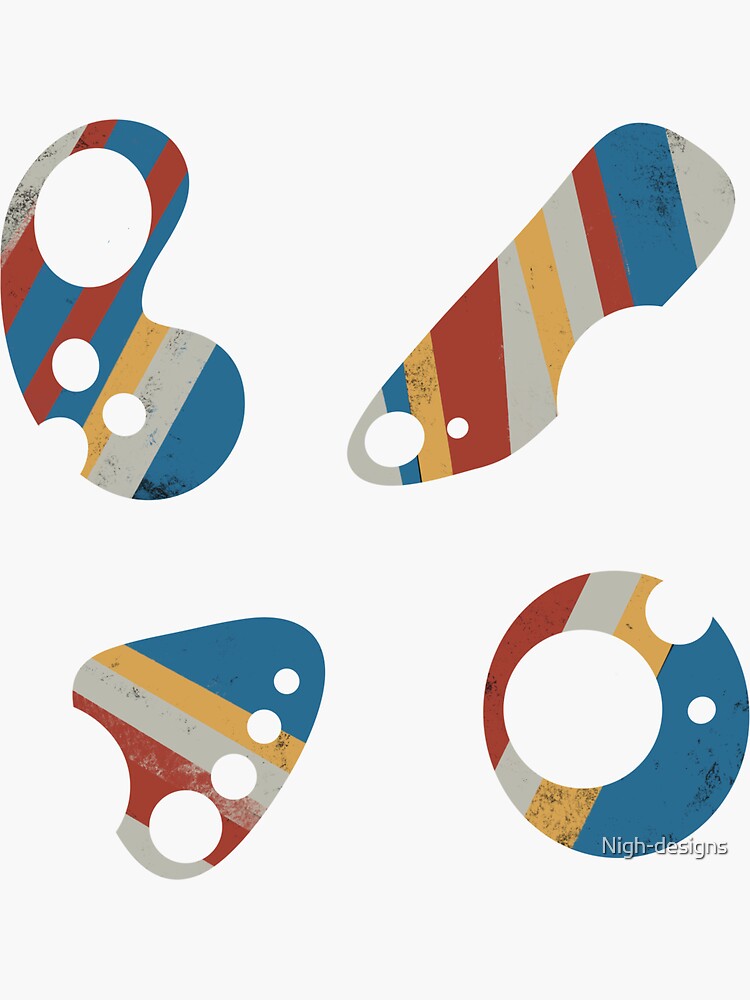 Hole Filled Shapes Sticker For Sale By Nigh Designs Redbubble