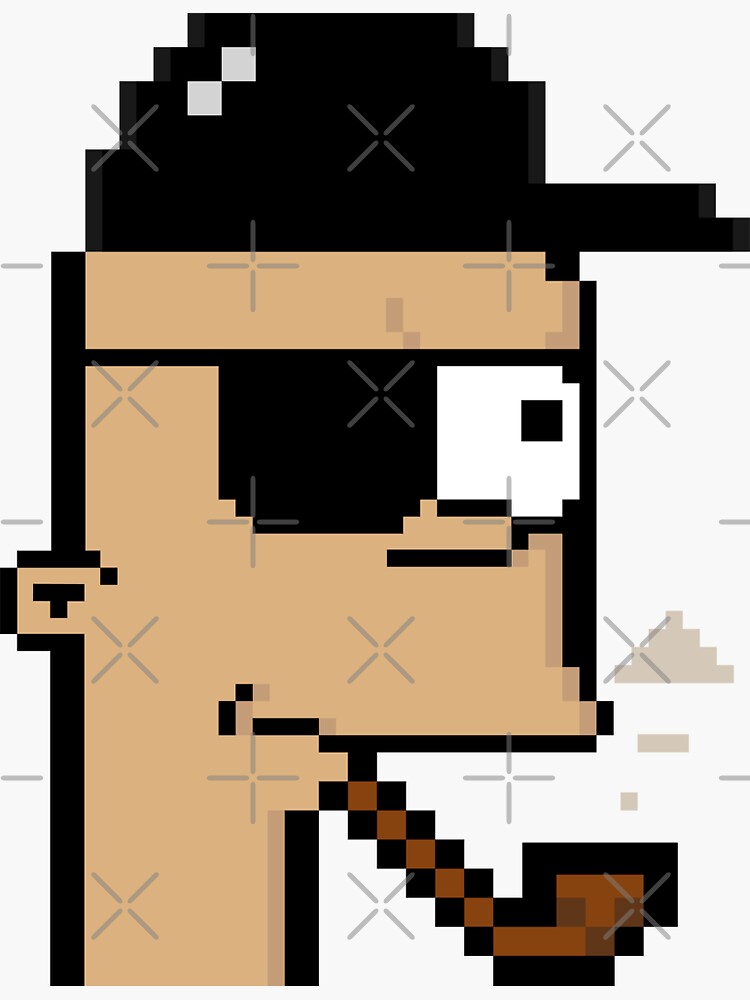 "Super Punks Club #489 Funny Shirt - pixel art - punk" Sticker for Sale ...