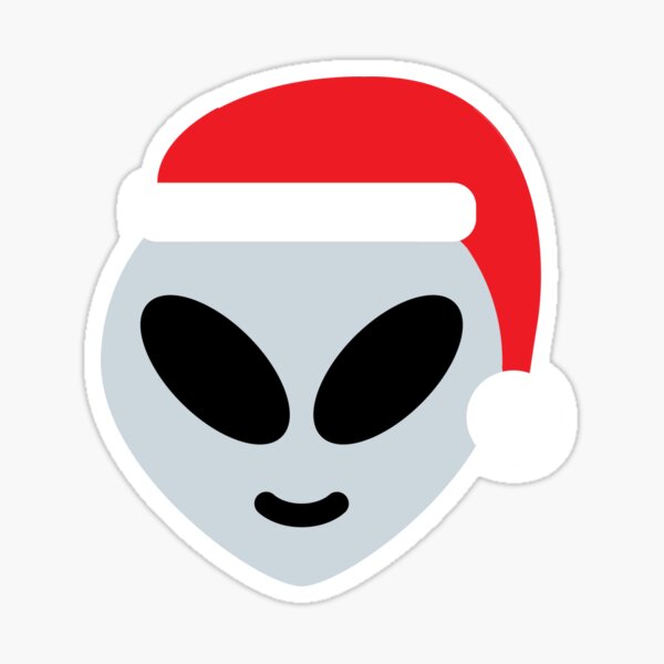 "santa claus alien emoji " Sticker for Sale by gossiprag | Redbubble