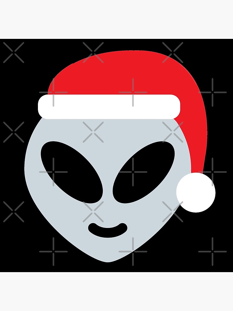 "santa claus alien emoji " Art Print by gossiprag | Redbubble