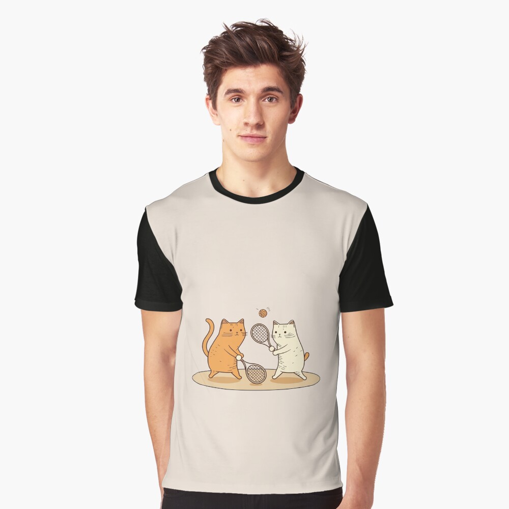 "Cats Playing Tennis" Sticker for Sale by YoobiArt | Redbubble