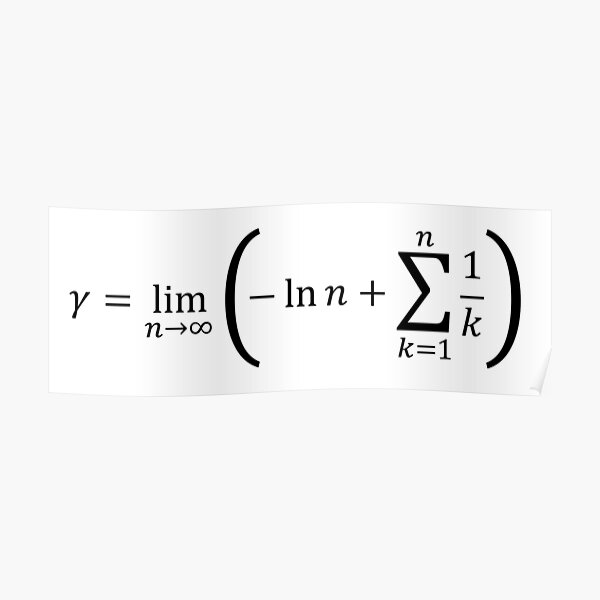 Euler Constant Calculus And Math Poster For Sale By Sciencecorner