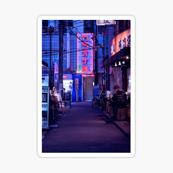 "Japanese Cyberpunk Shibuya Street Art" Sticker for Sale by ...