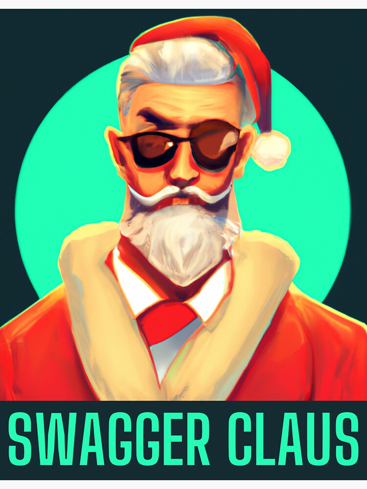 "Swagger Claus" Sticker for Sale by riseinto5d | Redbubble