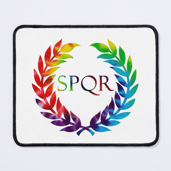 "Ancient Rome SPQR emblem tie-dyed transparent background" Mouse Pad ...