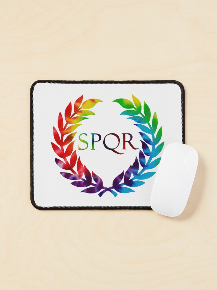 "Ancient Rome SPQR emblem tie-dyed transparent background" Mouse Pad ...
